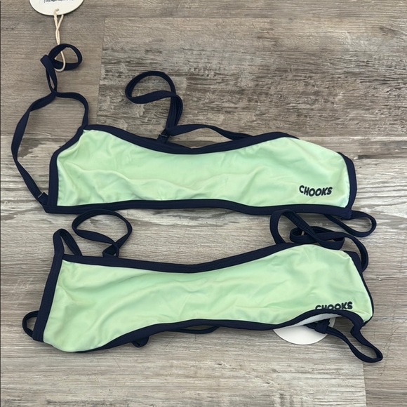 chooks | Swim | Green And Blue Bikini With Adjustable Straps | Poshmark
